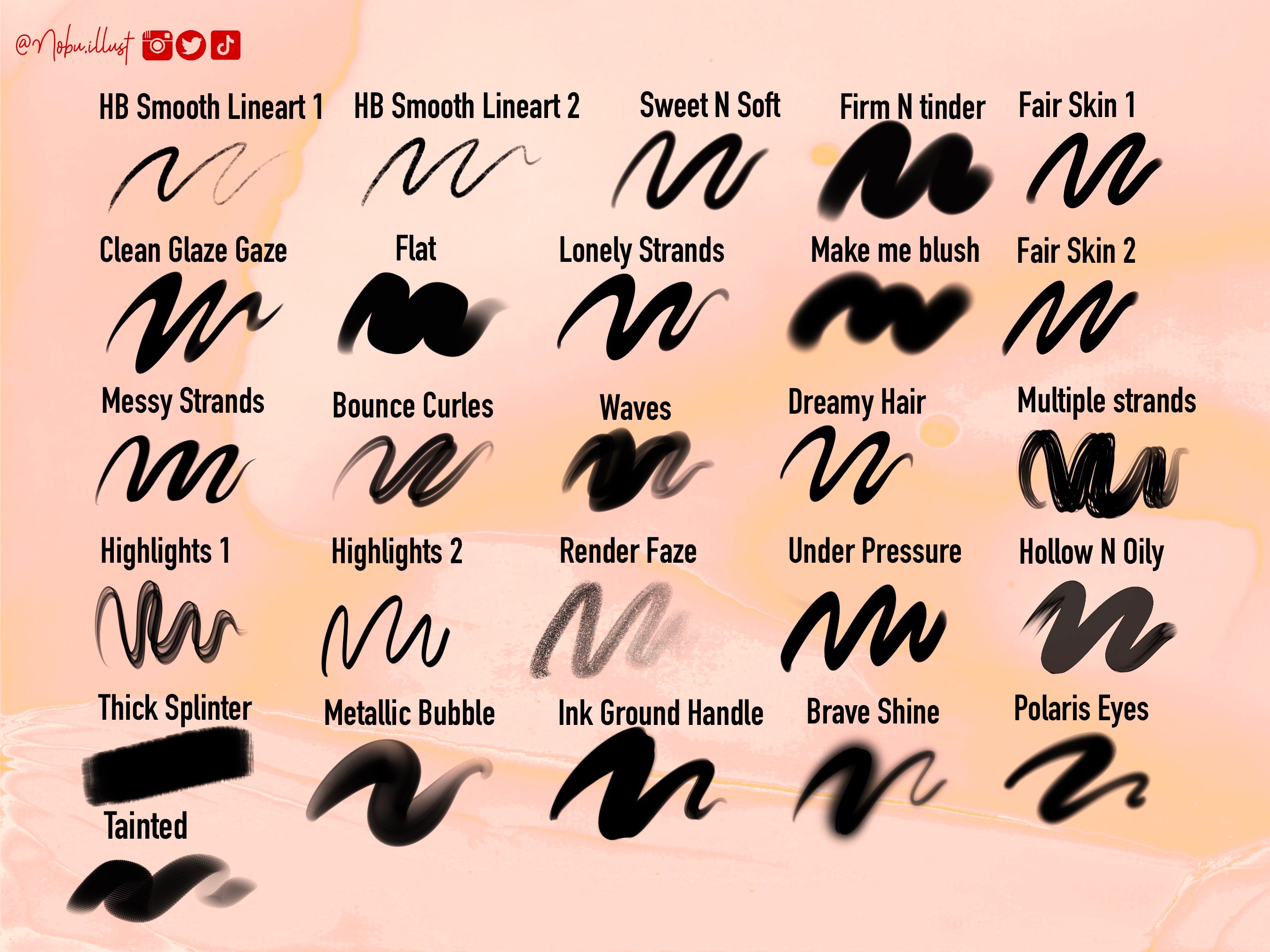 26 Dreamy Portrait Brushes | Procreate Digital Brush Set - Etsy