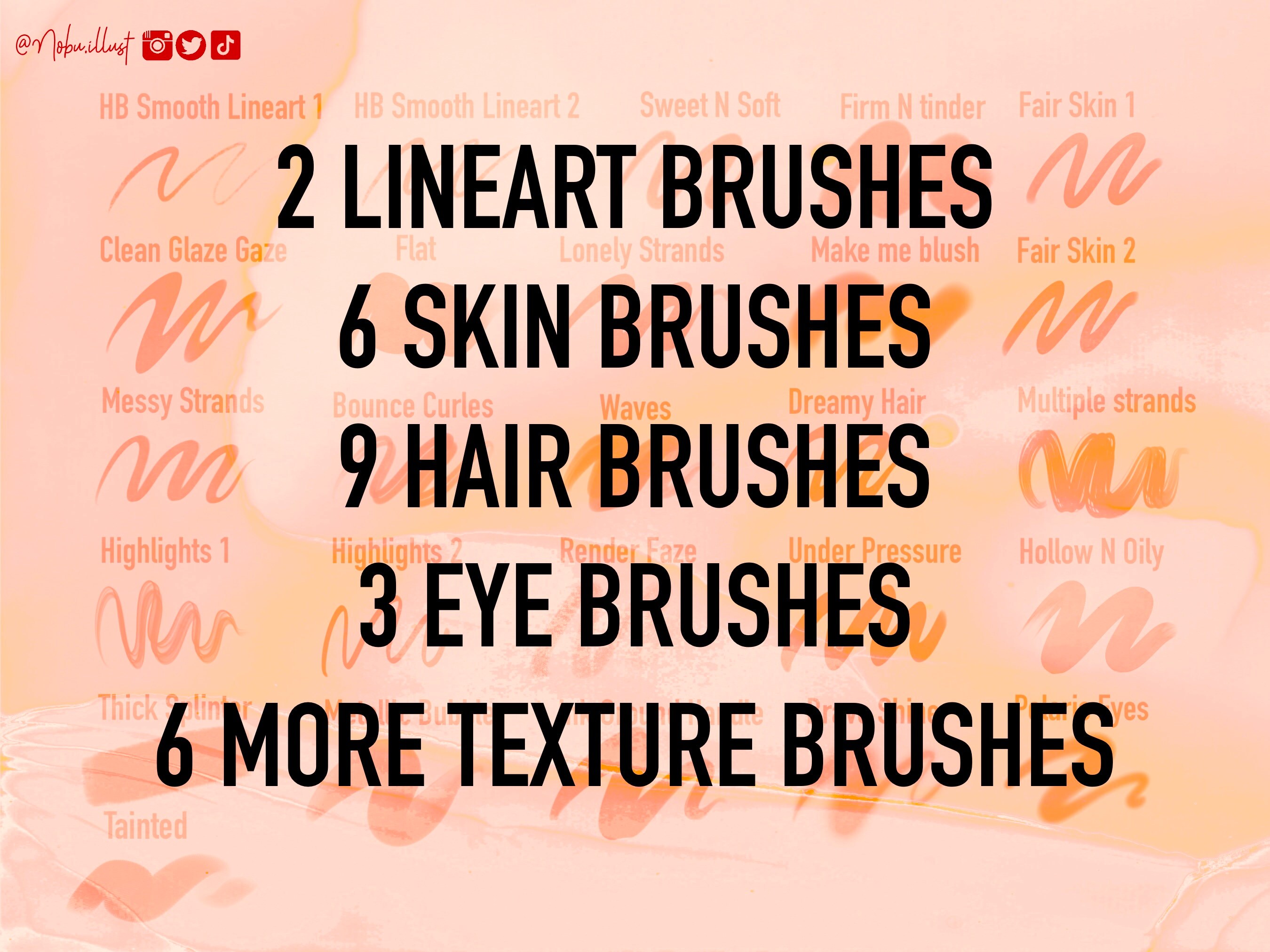 26 Dreamy Portrait Brushes | Procreate Digital Brush Set - Etsy