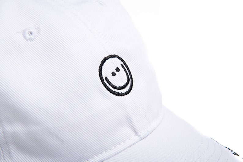 Embroidered Smiley Face Baseball Hat, Happy Face Dad Cap, Cute Sayings ...
