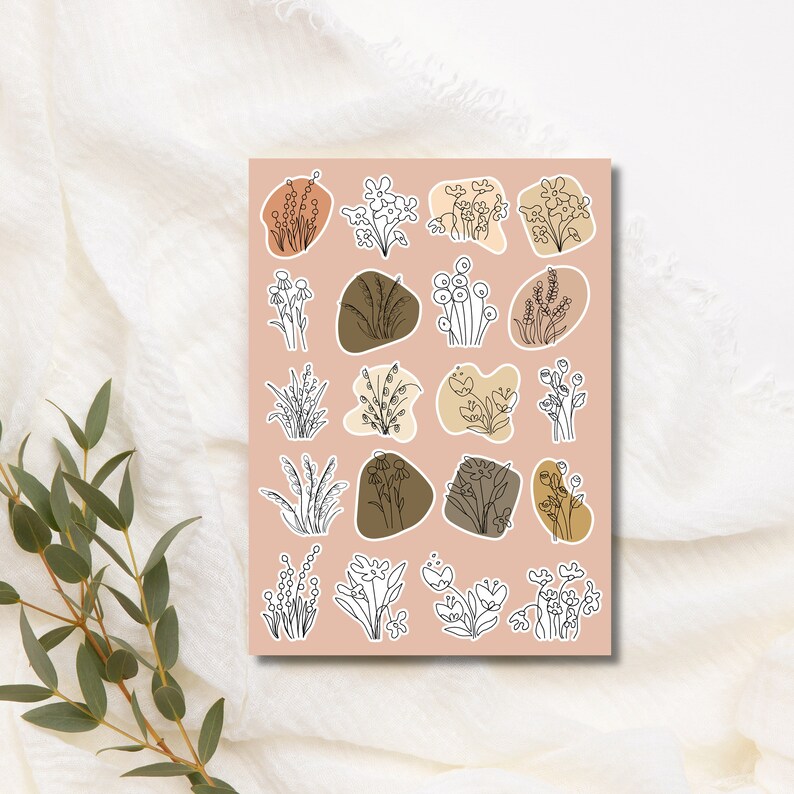 50 Pcs Bohemian Sticker Pack, Boho Die Cut Sticker Pack, Retro Sticker ...