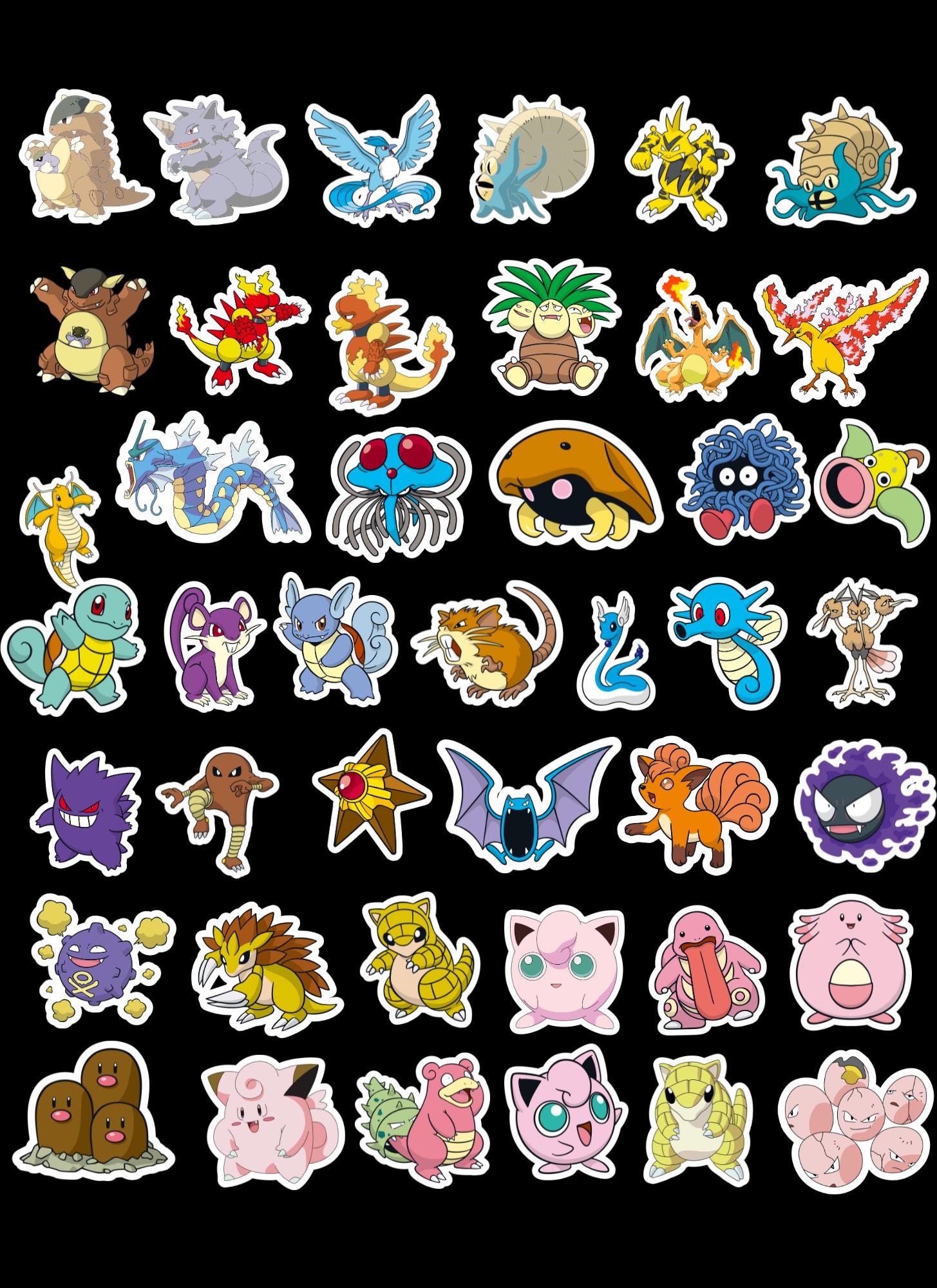 220 Pcs Mini Cute Poke Sticker Pack Anime Gaming Stickers | Scrapbook ...