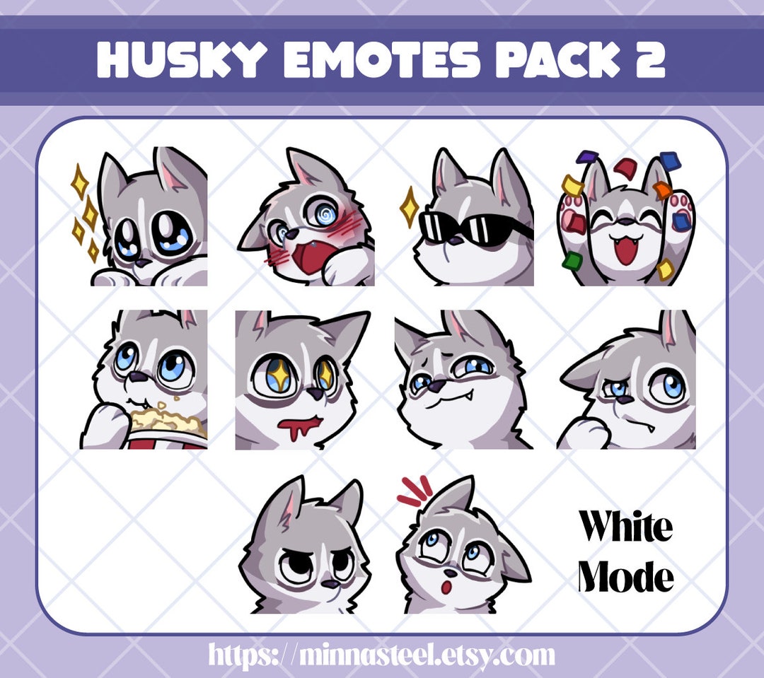 Twitch Emote Husky Chibi- Pack 2 - Etsy