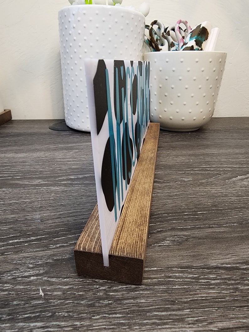 Custom Cow Print Name Plate W/ Wooden Base Teacher Gift Cow Print ...