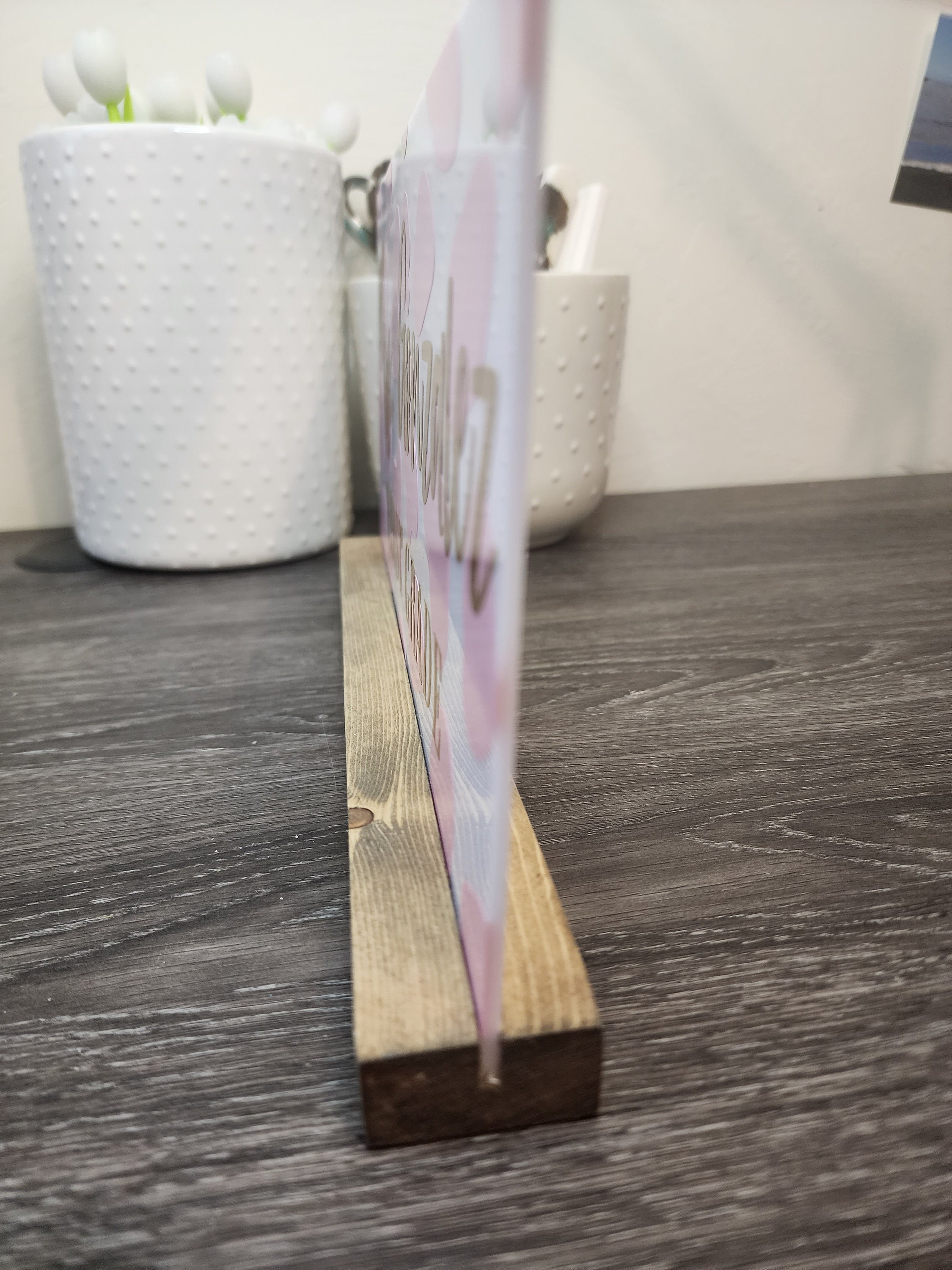 Custom Cow Print Name Plate W/ Wooden Base Teacher Gift Cow Print ...