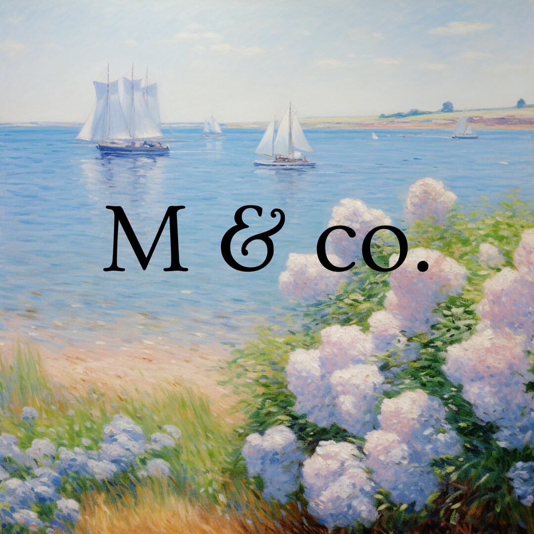 Serene Summer Day: Claude Monet Style Nantucket Painting With Boat ...