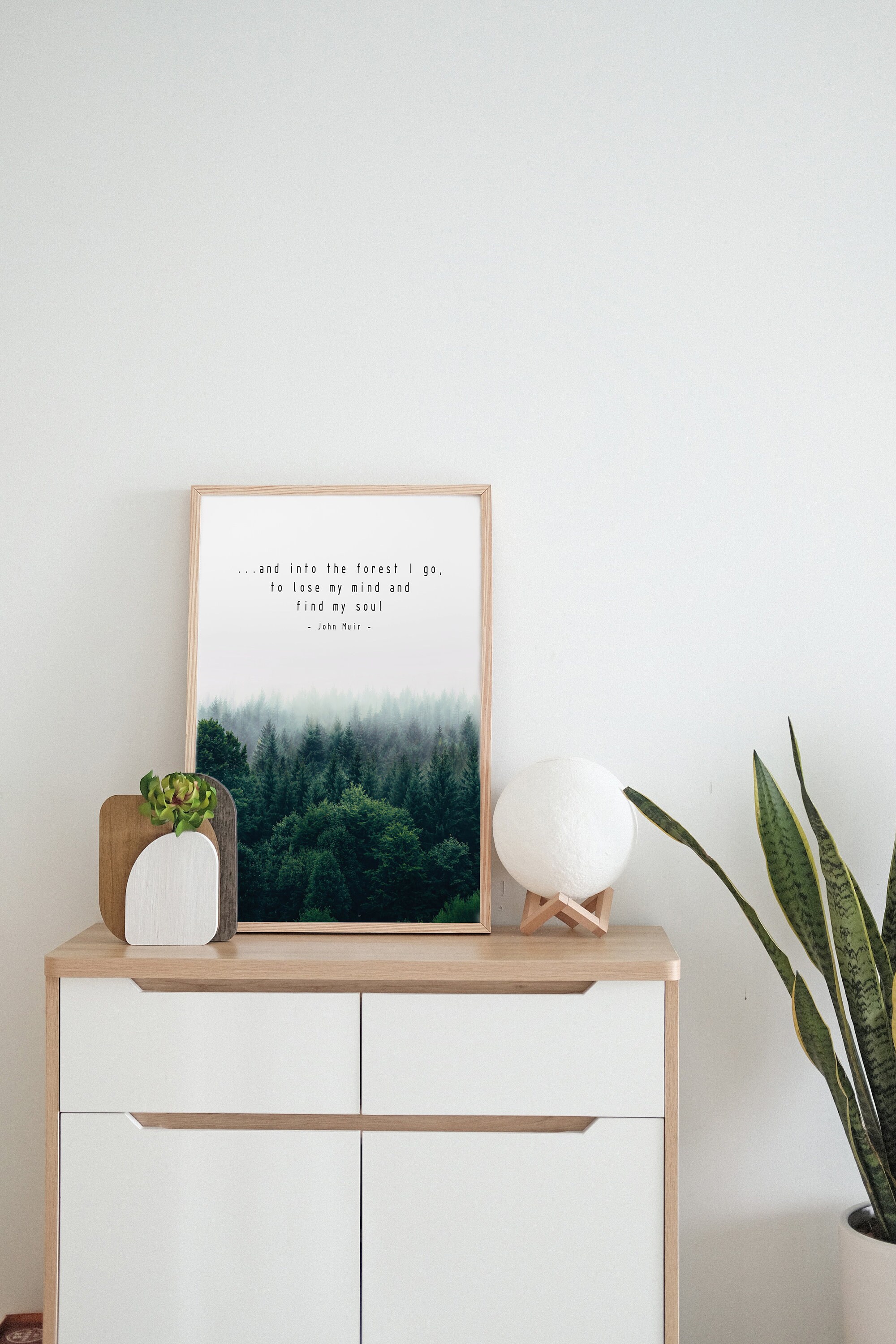 Forest Quote Digital Poster - Inspirational Wall Decor, Mystical Forest ...
