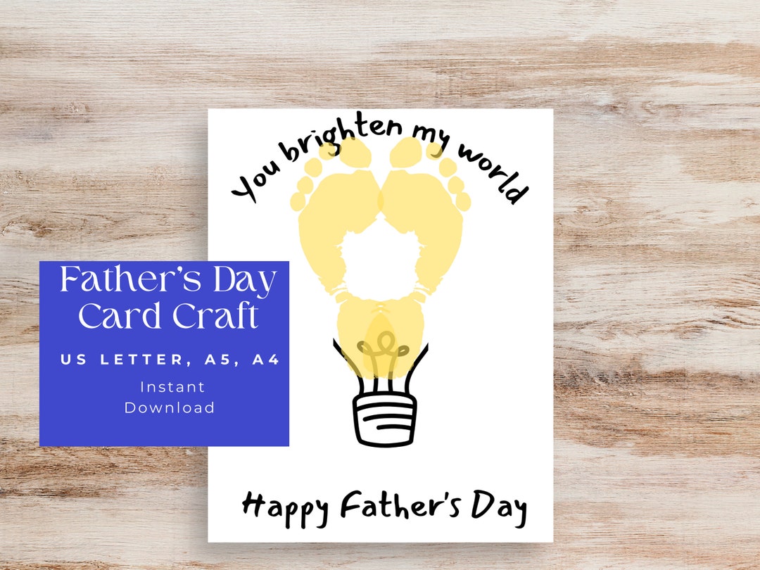Father's Day Handprint Craft, Handprint Art, Printable, Electrician ...