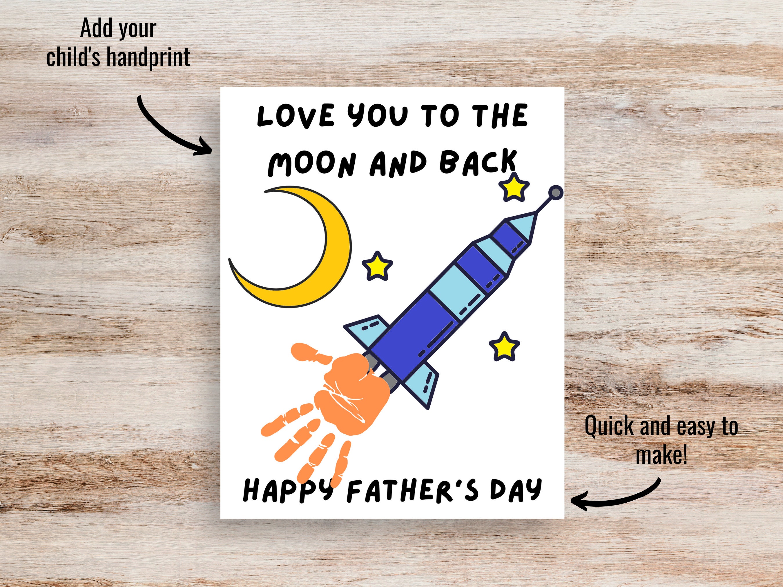 Father's Day Handprint Craft, Handprint Art, Printable, First Father's ...