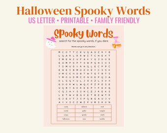 Halloween Spooky Word Search! - Etsy
