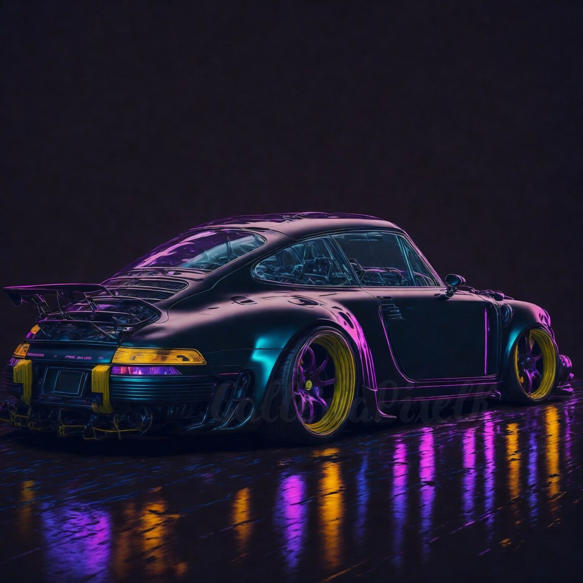 Porsche 911 Clipart PNG, Animated Digital Drawing, Minimalist Sports ...