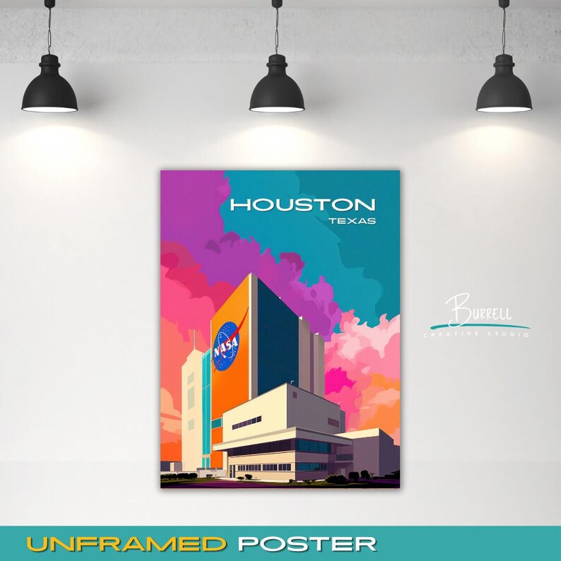 Houston Texas Nasa - Johnson Space Center Travel Poster & Wall Art ...