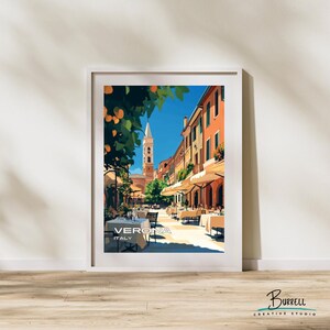 Verona Italy Piazza Delle Erbe Travel Poster & Wall Art Poster Print - Etsy