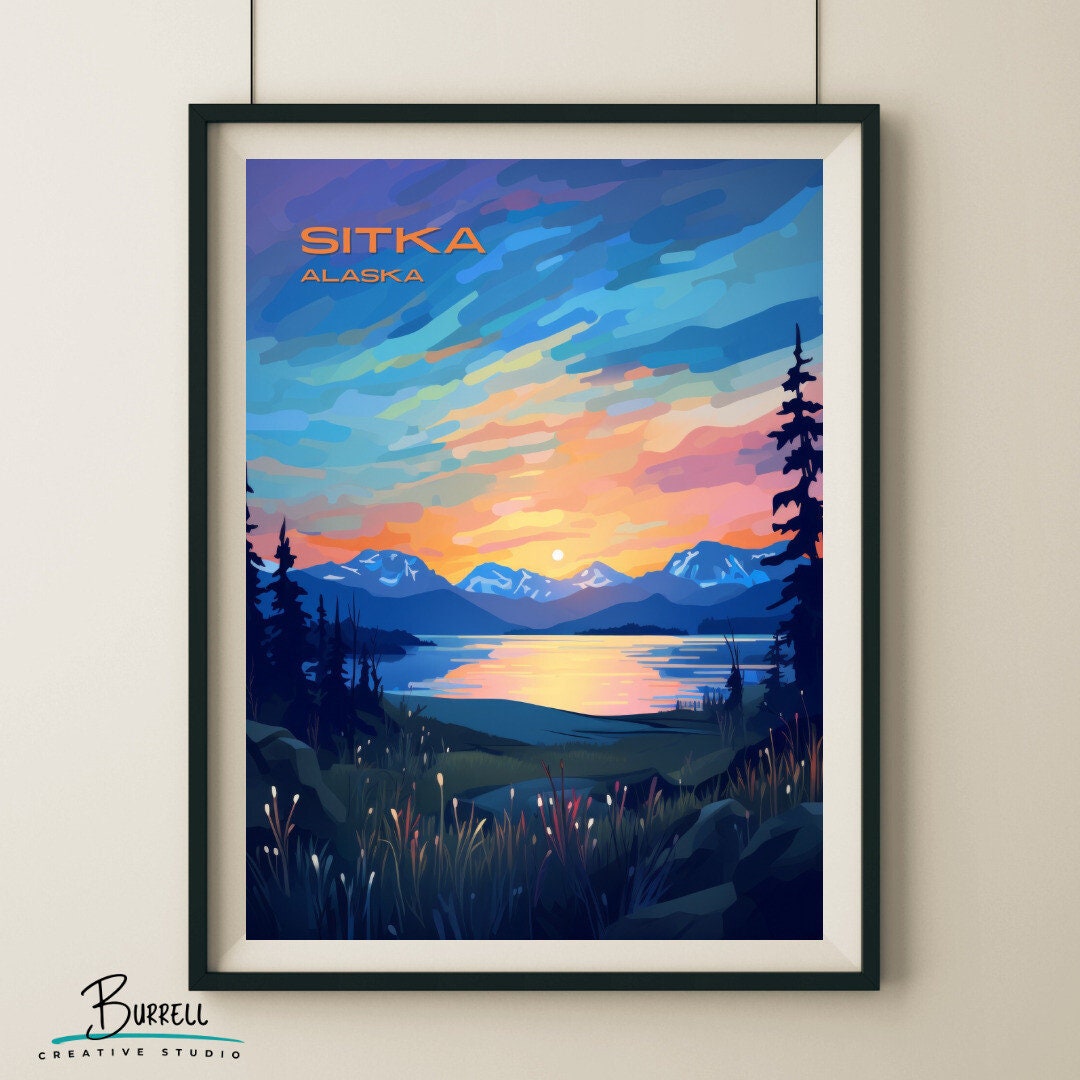 Sitka Alaska Scenery Travel Poster & Wall Art Poster Print - Etsy