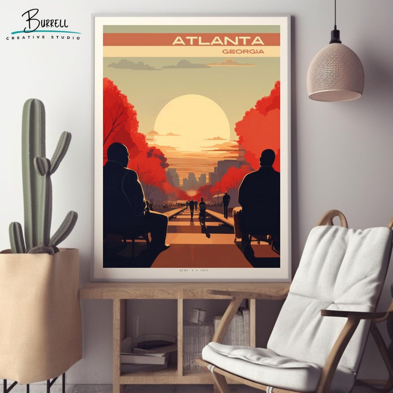 Atlanta Georgia Civil Rights History Travel Poster & Wall Art Poster ...