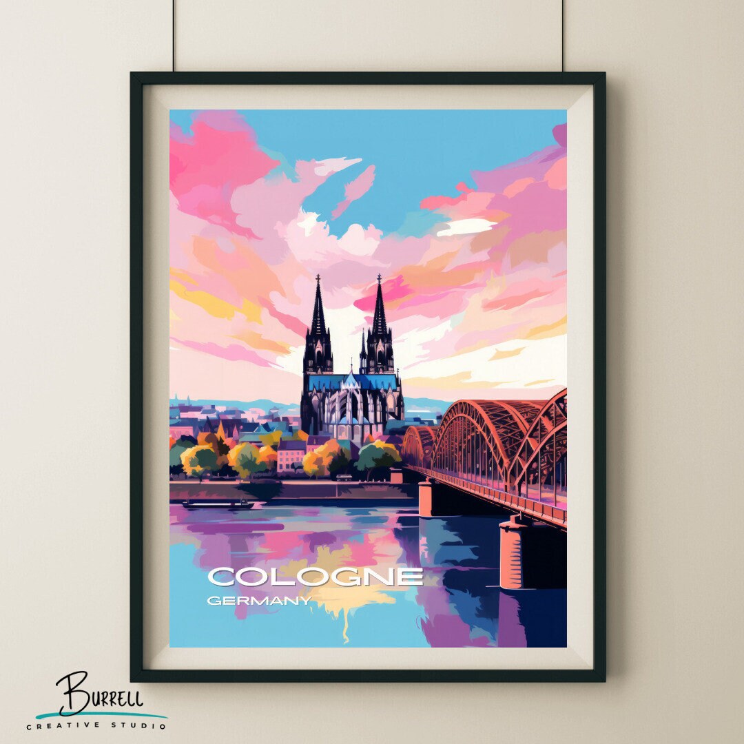 Cologne Germany Cathedral Travel Poster & Wall Art Poster Print - Etsy
