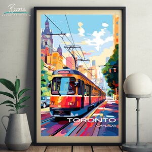 Toronto Ontario Streetcar Travel Poster & Wall Art Poster Print - Etsy