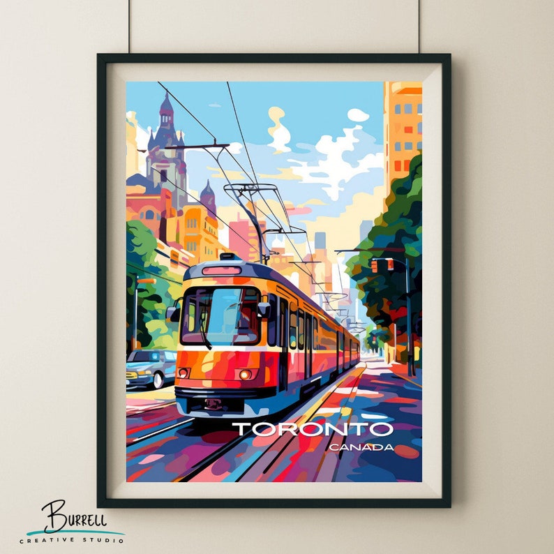 Toronto Ontario Streetcar Travel Poster & Wall Art Poster Print - Etsy