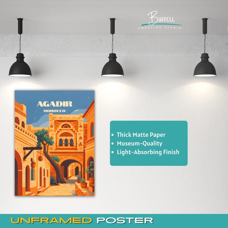 Agadir Morocco Architecture Travel Poster & Wall Art Poster Print - Etsy