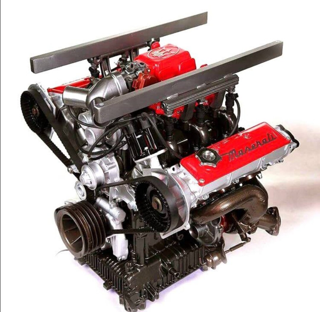 Maserati 2.0l Biturbo V6 Engine Coffee Table Block Engine Table Engine ...