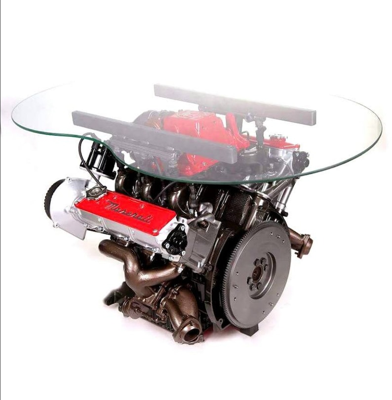 Maserati 2.0l Biturbo V6 Engine Coffee Table Block Engine Table Engine Block Engine Restaurant ...