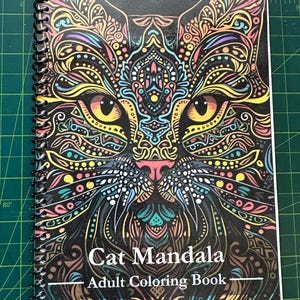 Cat Mandala Adult Coloring Book - Nature-inspired Designs, 50 Pages, 5 ...