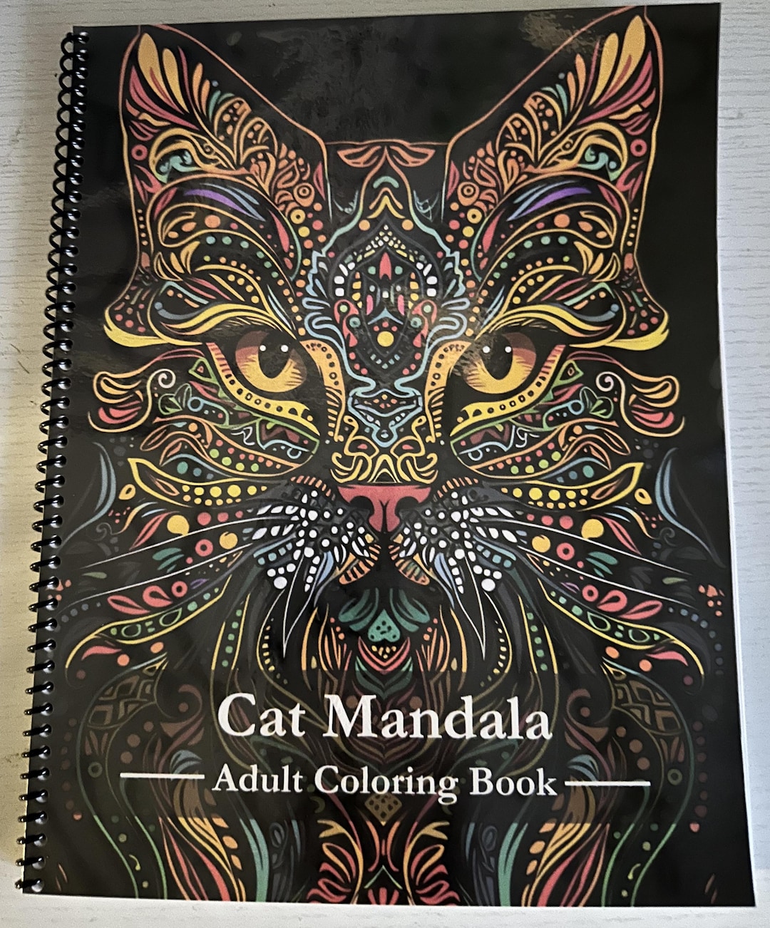 Cat Mandala Adult Coloring Book - Nature-inspired Designs, 50 Pages, 8 ...