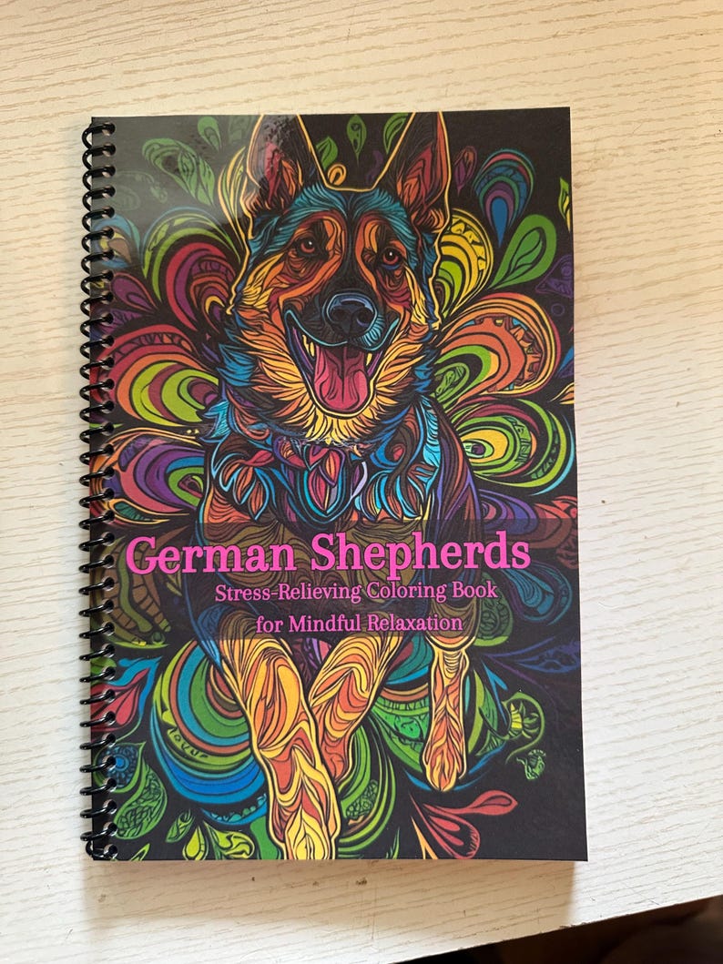 German Shepherd Coloring Book - Beautiful Dog-inspired Designs, 51 ...