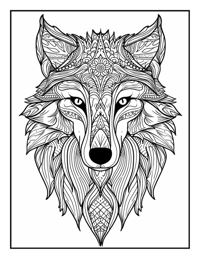 Animal Mandala Adult Coloring Book - Nature-inspired Designs, 50 Pages ...