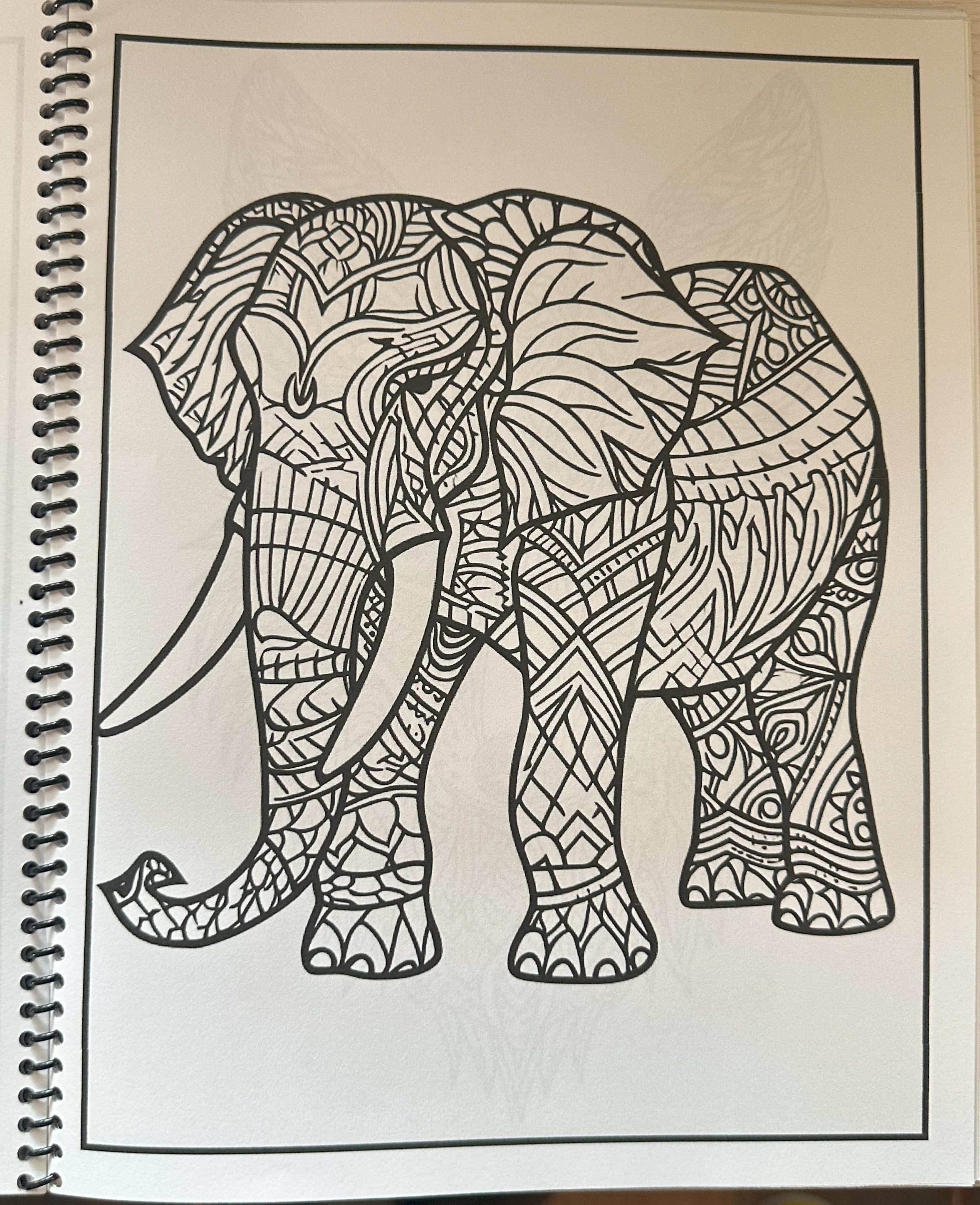 Animal Mandala Adult Coloring Book Nature-inspired Designs, 50 Pages, 8 ...