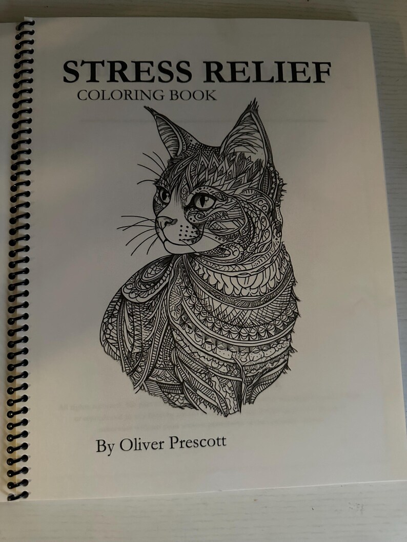 Cat Mandala Adult Coloring Book - Nature-inspired Designs, 50 Pages, 8 ...