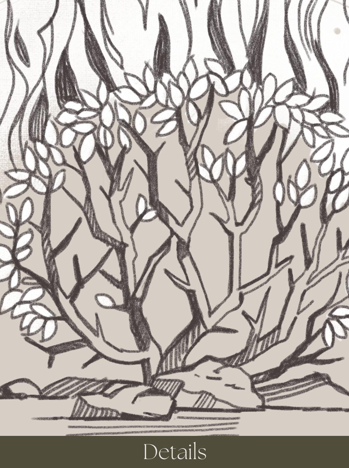 Burning Bush Encounter: Minimalist Modern Christian Wall Art Inspired ...