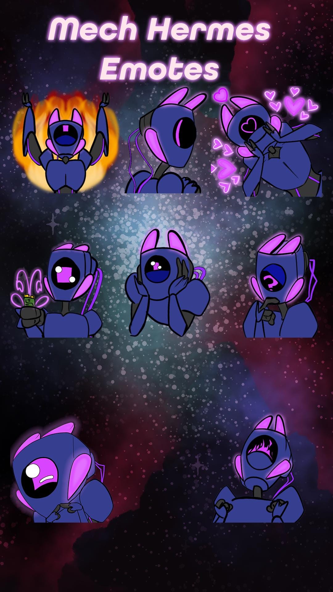 HERMES MECH EMOTES Scifi Robot Emotes for Discord Youtube and Twitch - Etsy