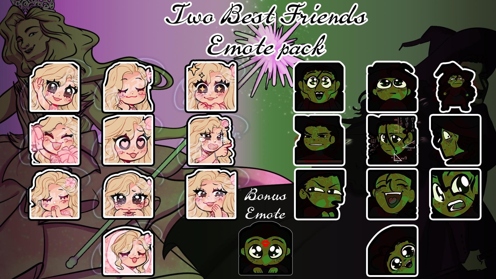 Two Best Friends GLINDA the Good and WICKED Witch of the West Emote ...