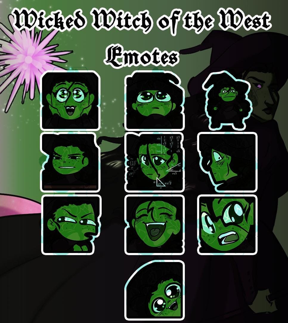 WICKED WITCH of the WEST Emotes Stickers for Discord, Youtube, and ...
