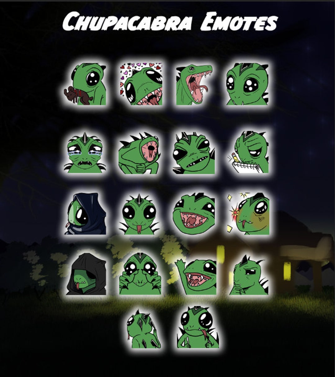 Chupacabra Goat Sucker Emotes for Twitch Youtube and Discord Streaming ...