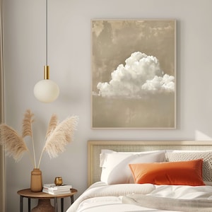 Cloud | Neutral Wall Art, Warm Earth Tone Sky Art Print, Farmhouse ...