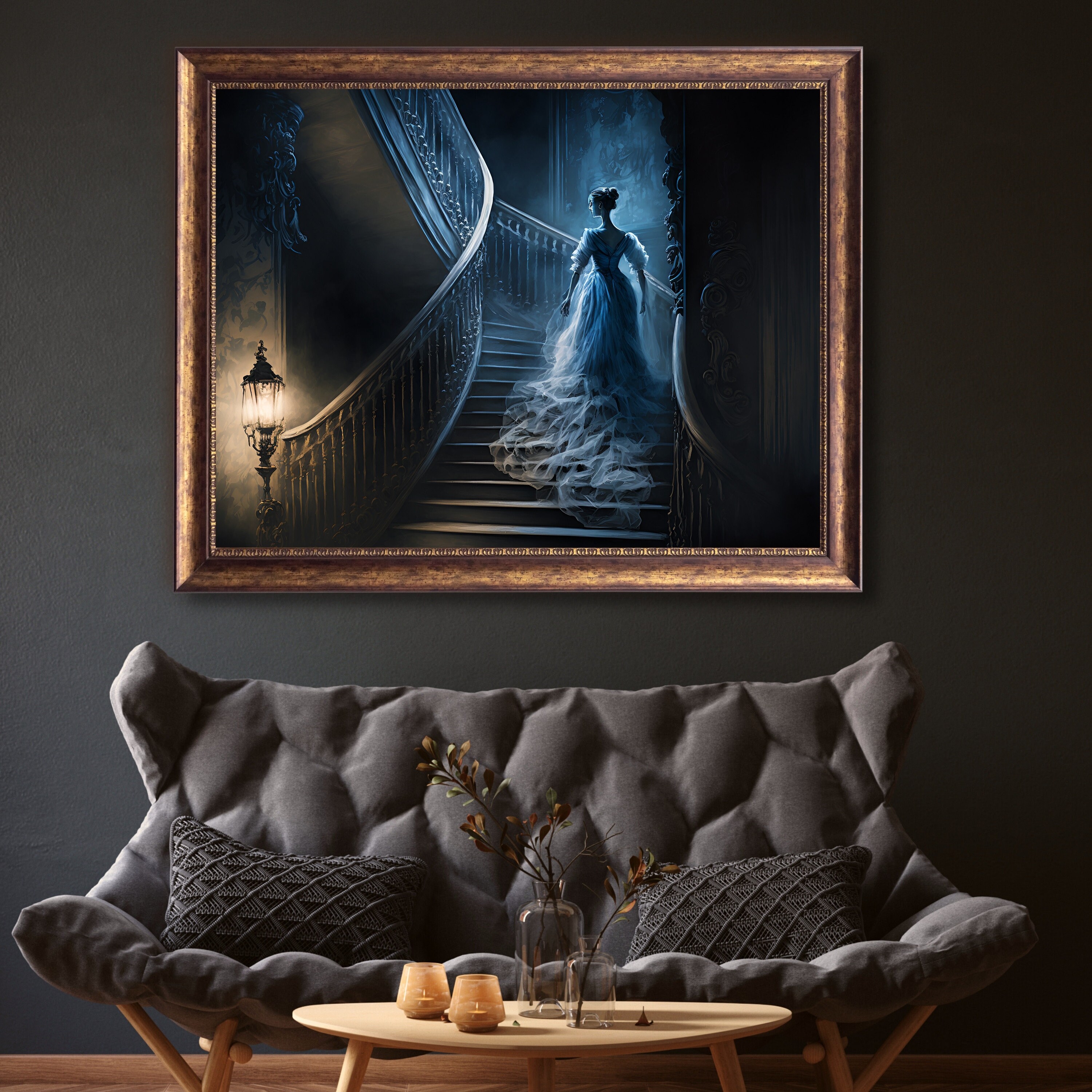 Victorian Gothic Lady | Dark Vintage Oil Painting, Goth Wall Art ...