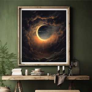 Celestial Eclipse | Dark Aesthetic, Solar Lunar Eclipse Vintage ...