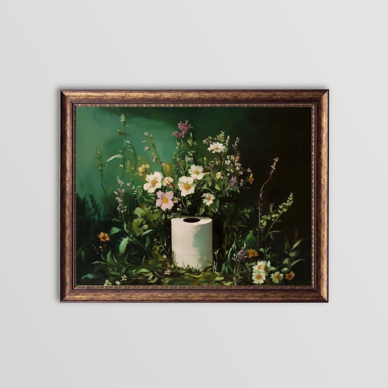 Botanical Prints Toilet - Etsy