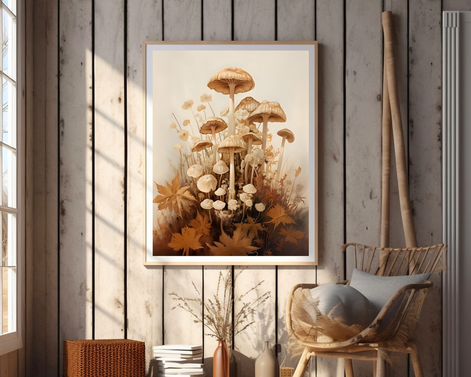Botanical Mushrooms | Cottagecore Print, Boho Autumn Fall Decor, Moody ...