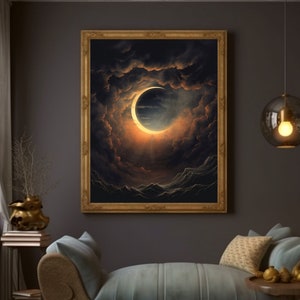 Celestial Eclipse | Dark Aesthetic, Solar Lunar Eclipse Vintage ...