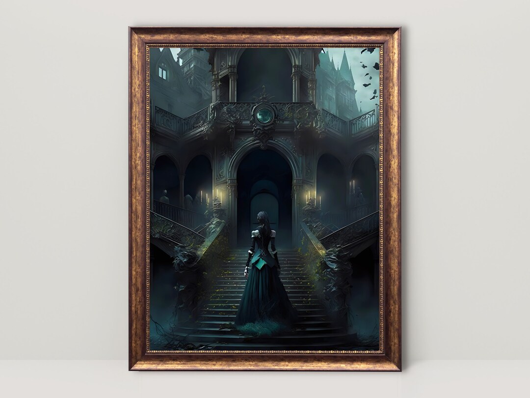 Gothic Lady | Goth Wall Art, Occult Art Print, Dark Oil Painting ...