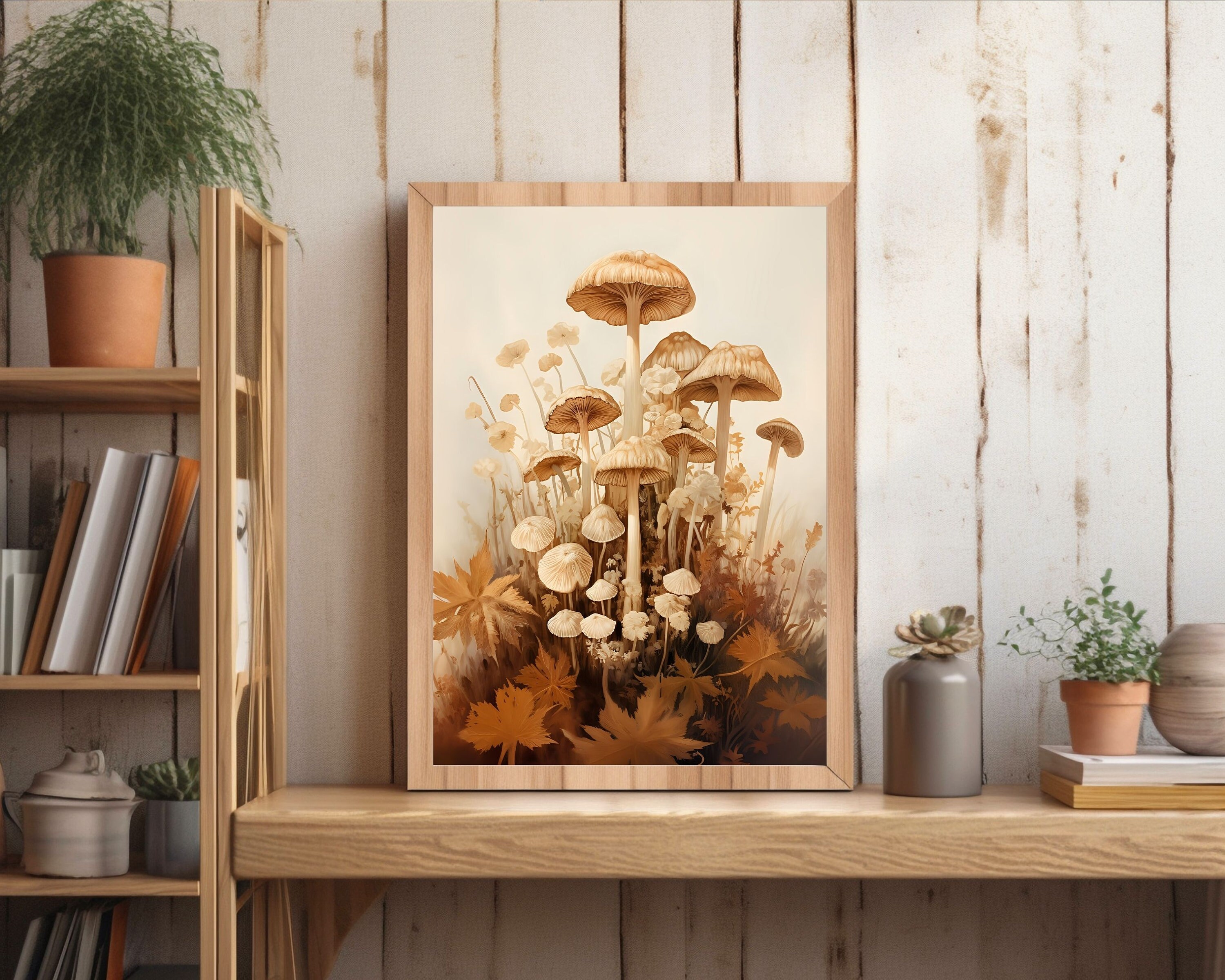 Botanical Mushrooms | Cottagecore Print, Boho Autumn Fall Decor, Moody ...