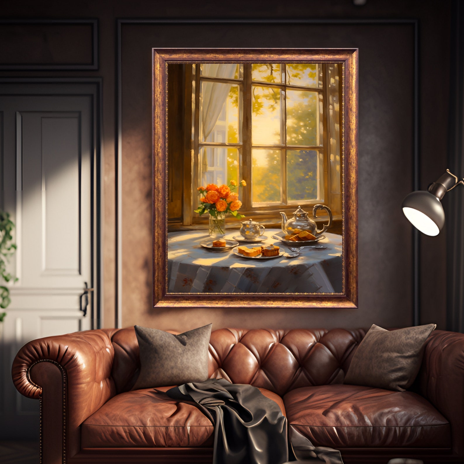 Victorian Afternoon Tea Vintage Oil Painting Printable, Coquette Room ...