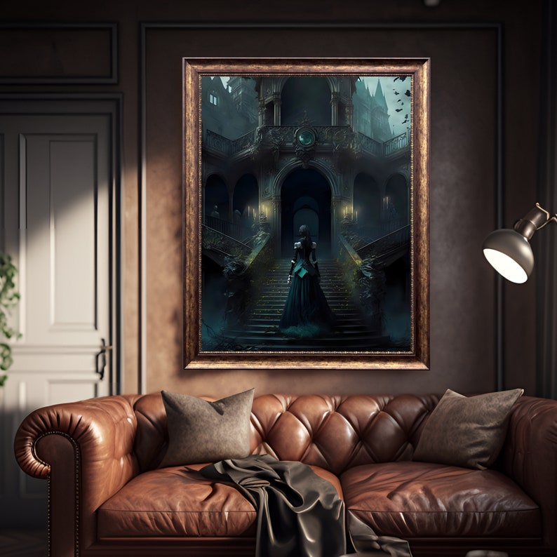Gothic Lady | Goth Wall Art, Occult Art Print, Dark Oil Painting ...