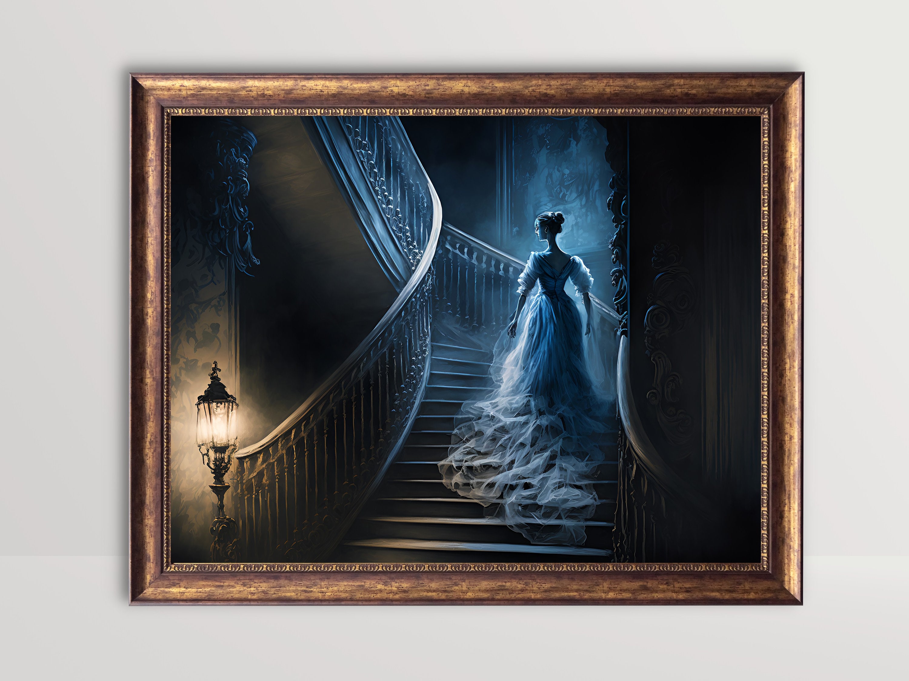 Victorian Gothic Lady | Dark Vintage Oil Painting, Goth Wall Art ...