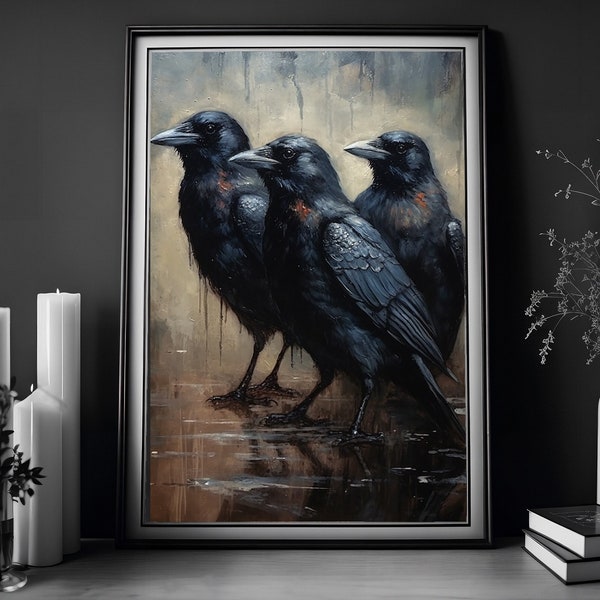 Crow Art Print - Etsy