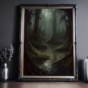 Creepy Swamp Print, Southern Gothic, Art Poster Print, Gothic Home ...