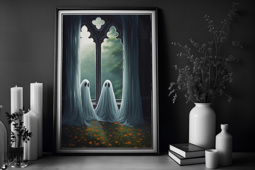 Two Ghosts in the Window Vintage Poster Art Poster Print - Etsy