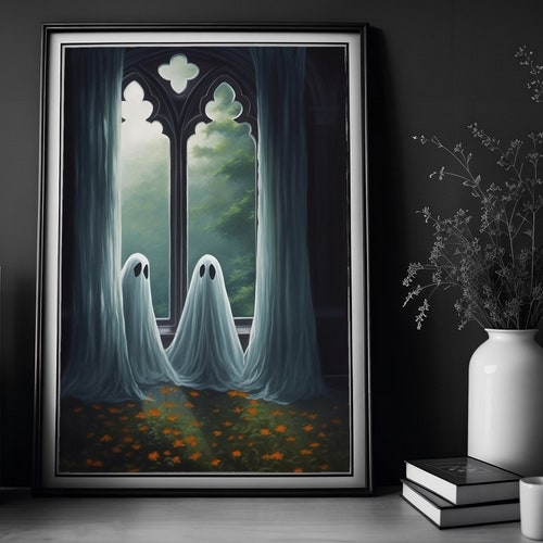 Two Ghosts in the Window Vintage Poster Art Poster Print - Etsy